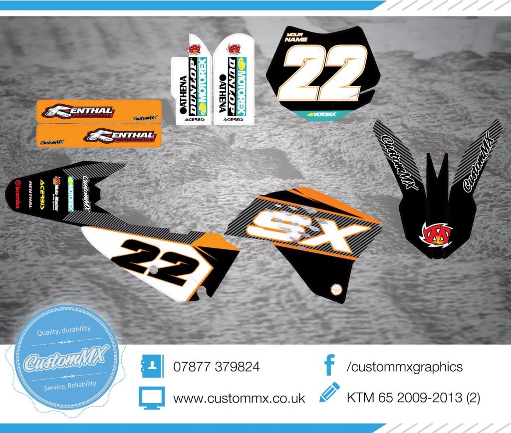 GoBlack Series (w/ Fasthouse) – KTM SX/SXF/EXC/EXC-F Graphics Kit ...