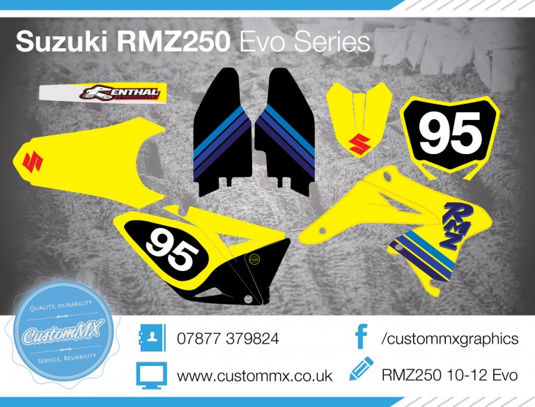 EVO Series – Suzuki RM / RMZ Graphics Kit – Custom MX – The Home Of ...
