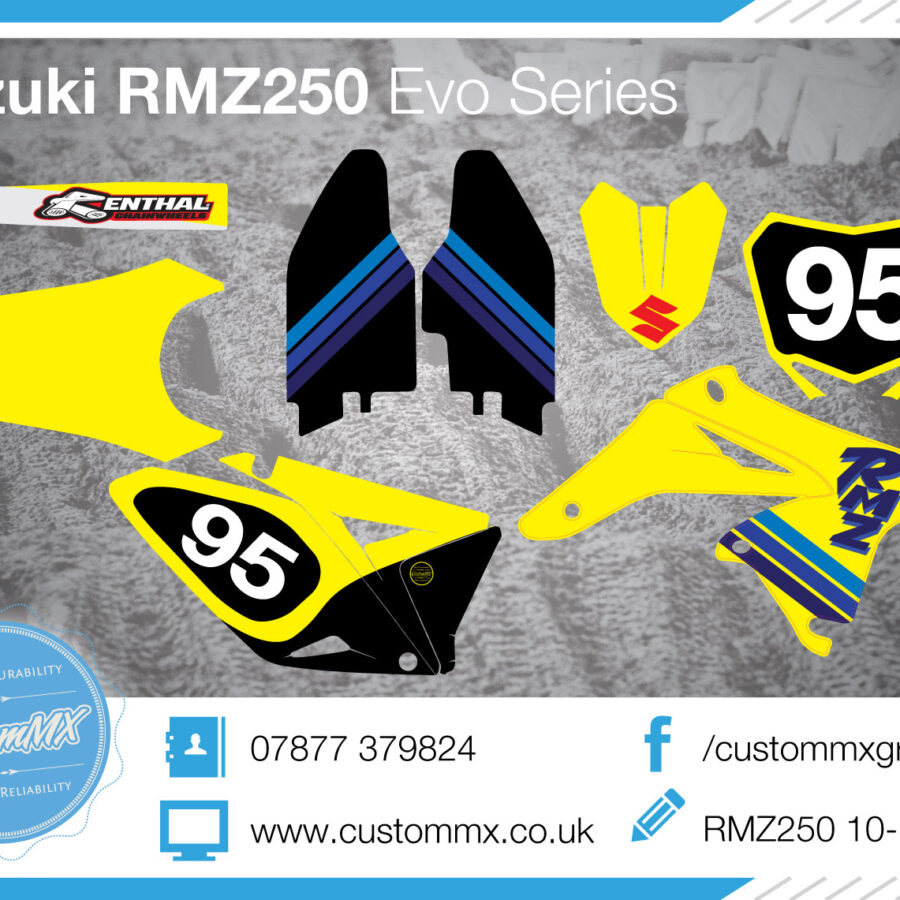 Retro Series – Suzuki RM / RMZ Graphics Kit – Custom MX – The Home Of ...