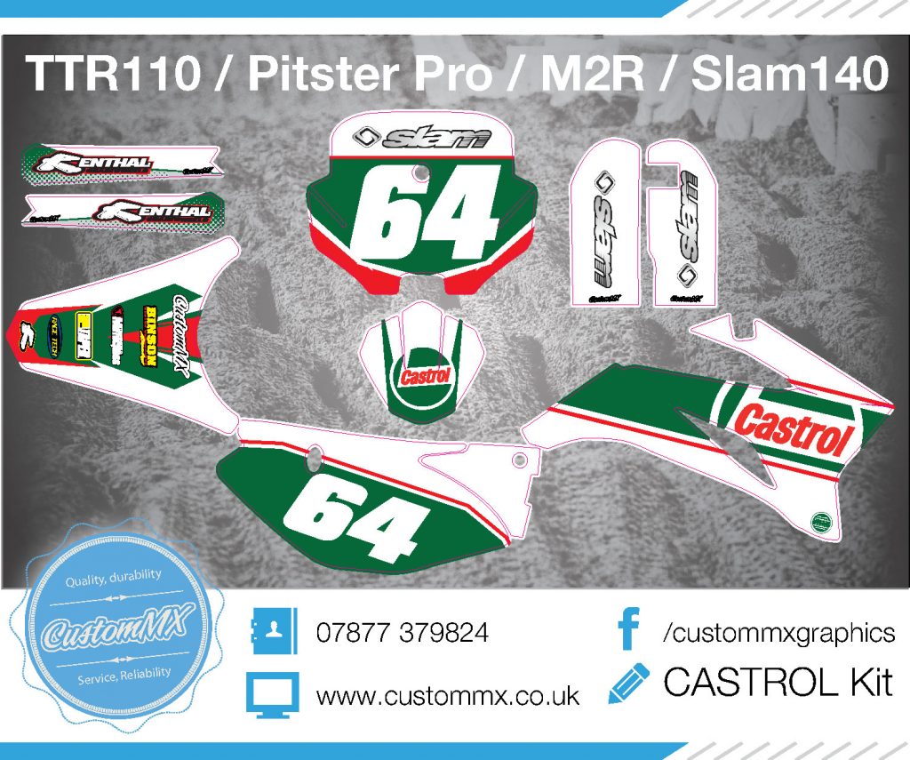 CASTROLLED Series Pit Bike Graphics – Custom MX – The Home Of Semi ...