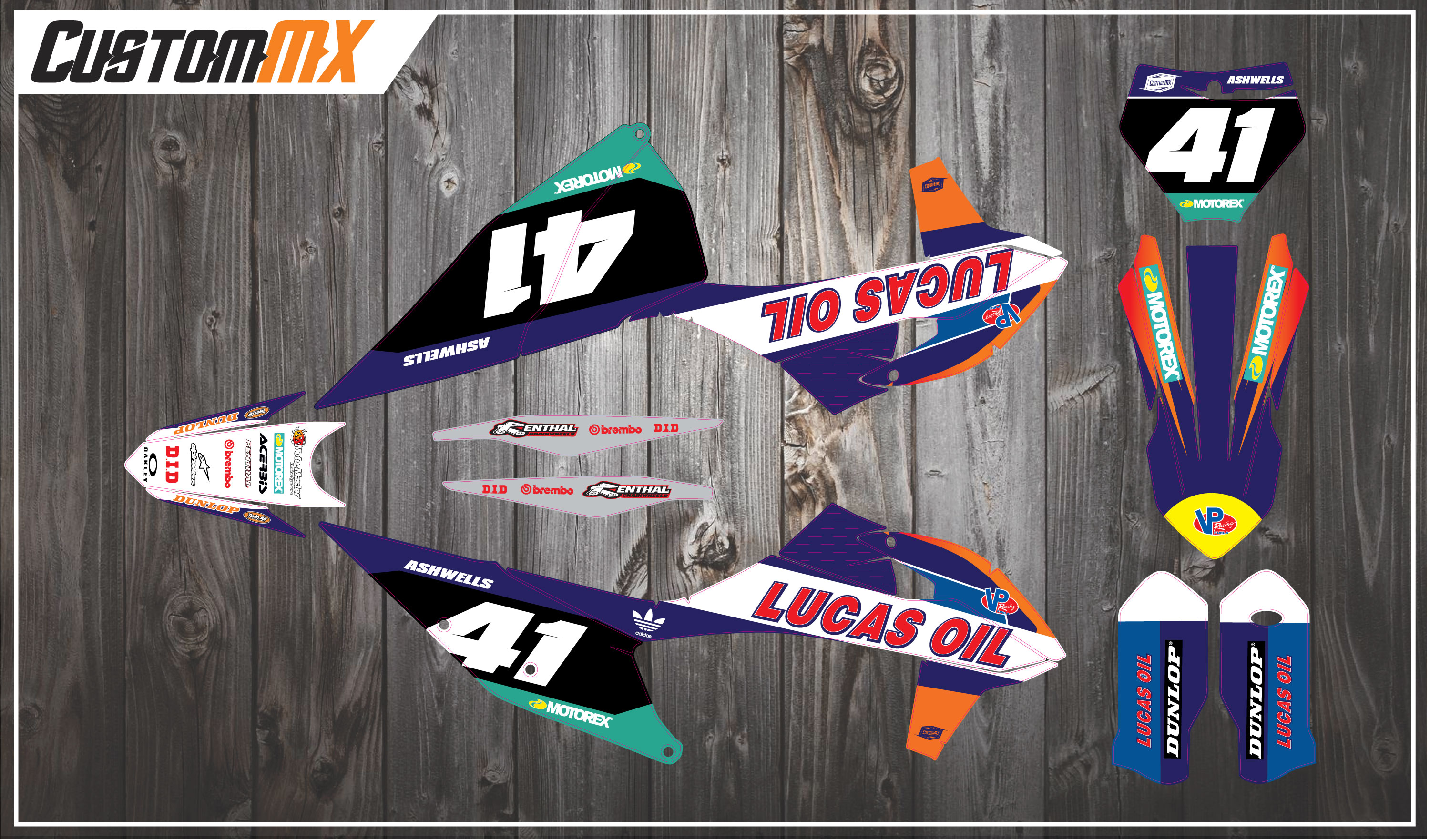 Lucas Series – KTM SX/SXF/EXC/EXC-F Graphics Kit – Custom MX – The Home ...