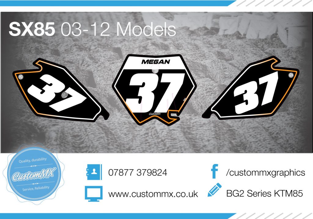 BG2 – KTM SX85 Graphics Kit 2003-2017 Models – Custom MX – The Home Of ...