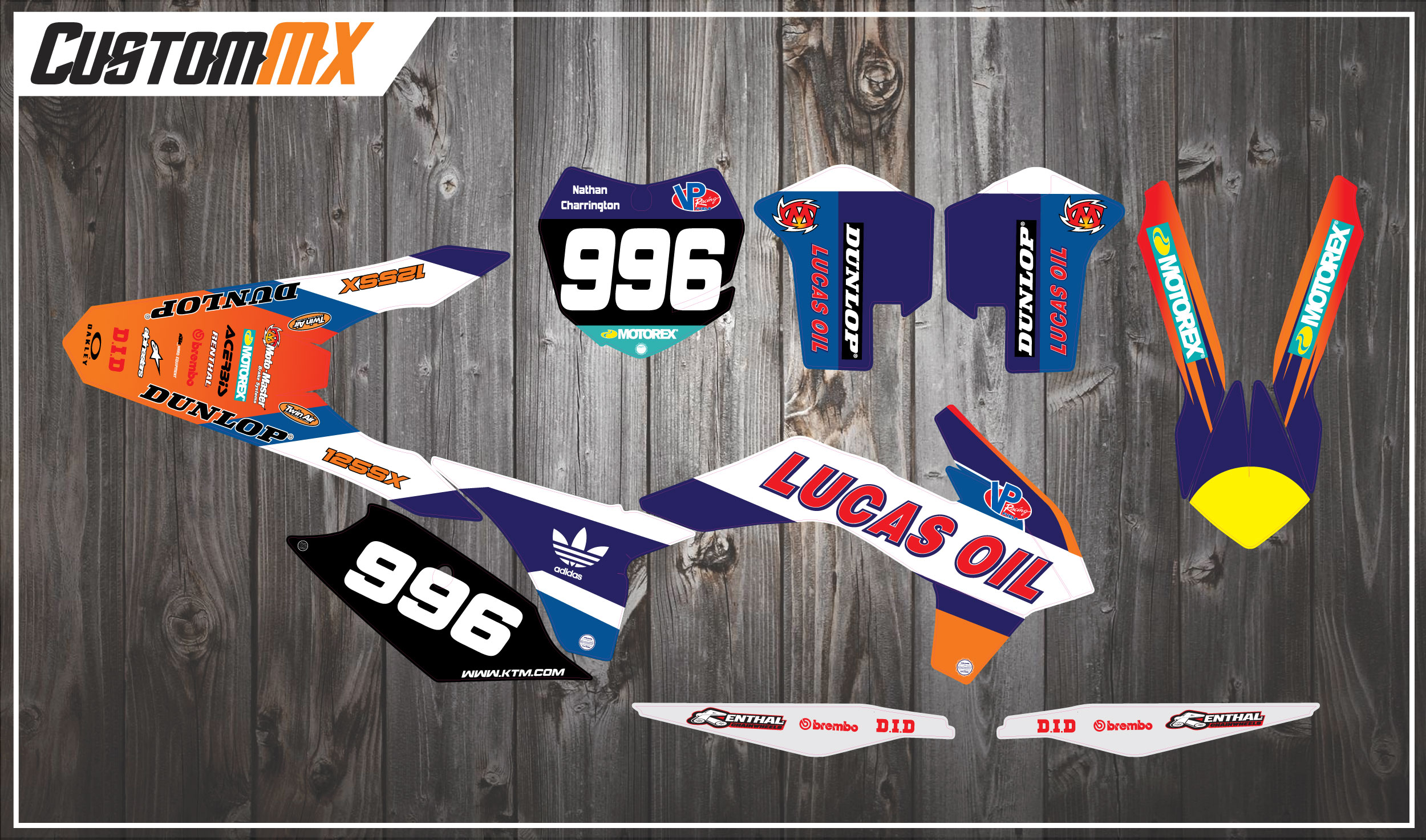 Lucas Series – KTM SX/SXF/EXC/EXC-F Graphics Kit – Custom MX – The Home ...