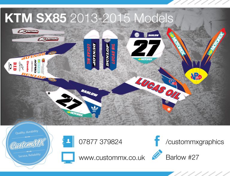 Youth – Lucas Series KTM SX85 Graphics Kit 2003-2017 Models – Custom MX ...