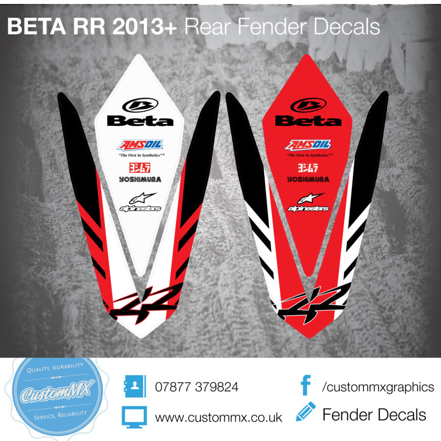 BETA Upper Fork Decals – Custom MX – The Home Of Semi-Custom Graphics
