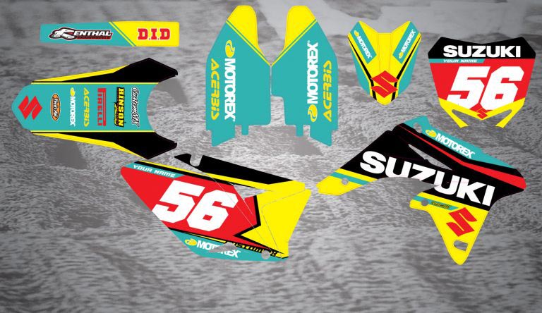 Motorex Series – Suzuki RM / RMZ Graphics Kit – Custom MX – The Home Of ...