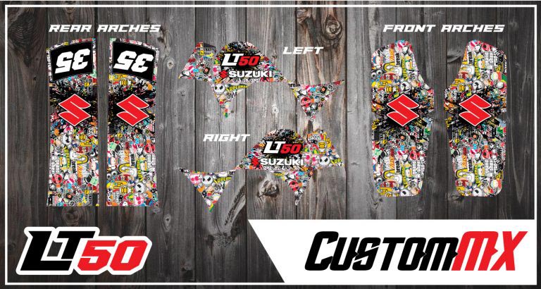 LT50 / LT50A Suzuki – Stickerbomb Series – Complete Graphics Kit ...