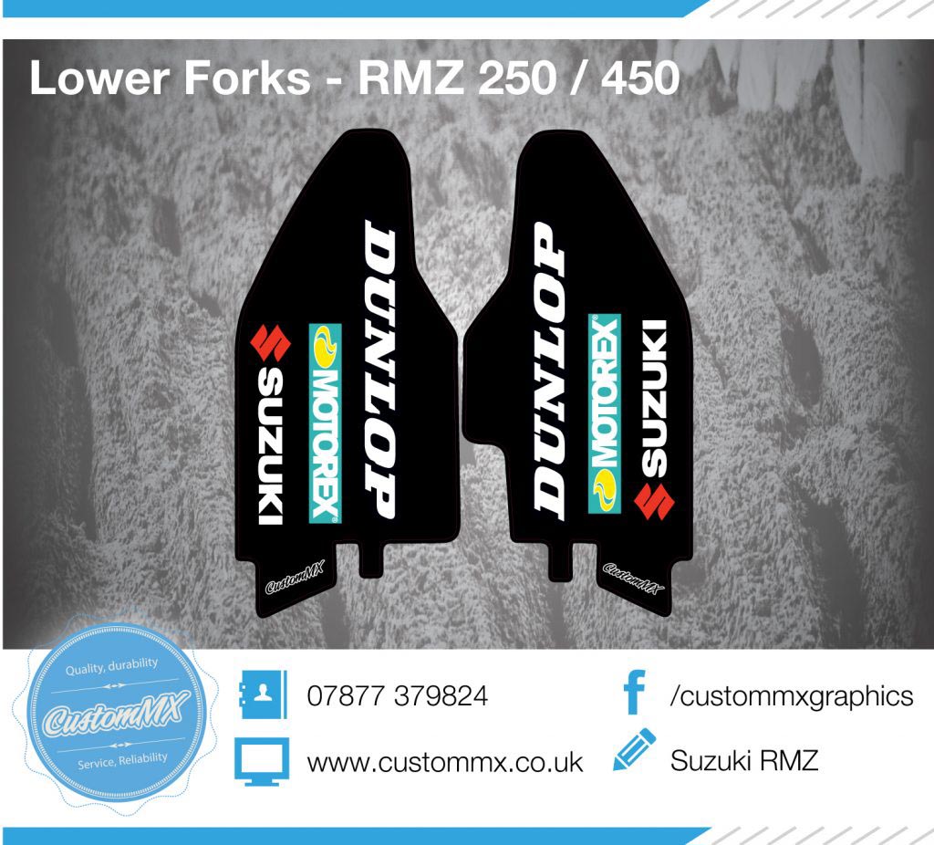 Lower Fork Stickers – Custom MX – The Home Of Semi-Custom Graphics