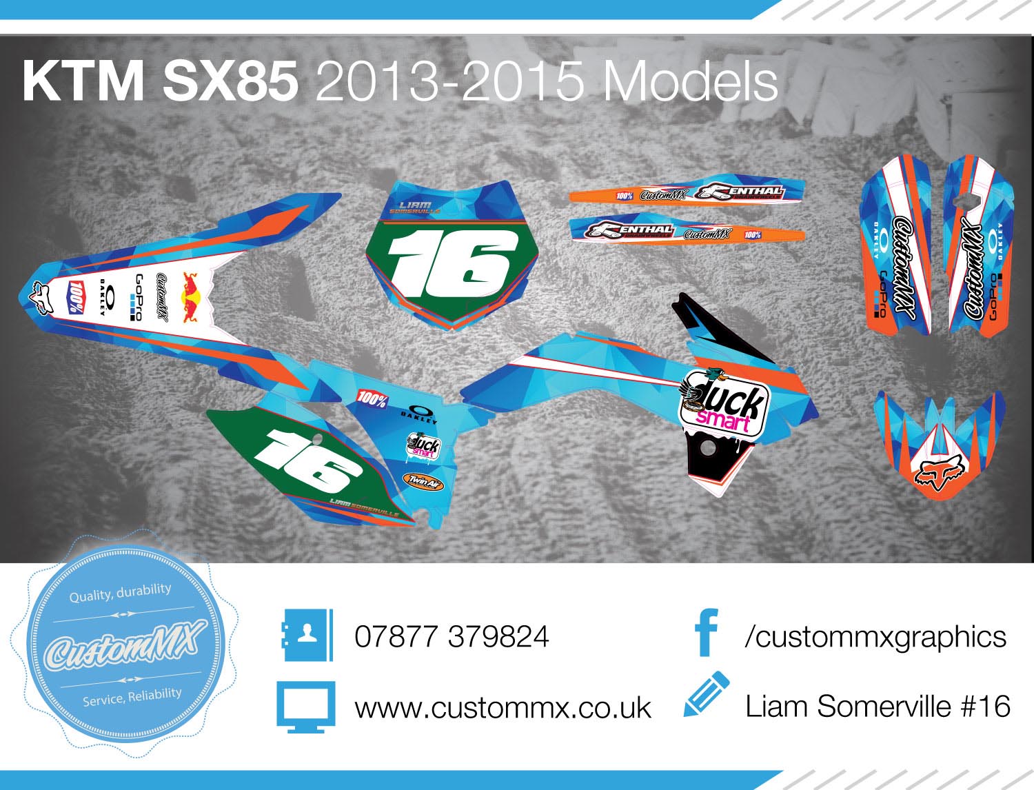 Youth – GEOMETRIC Series KTM SX85 2003-2017 Models – Custom MX – The ...