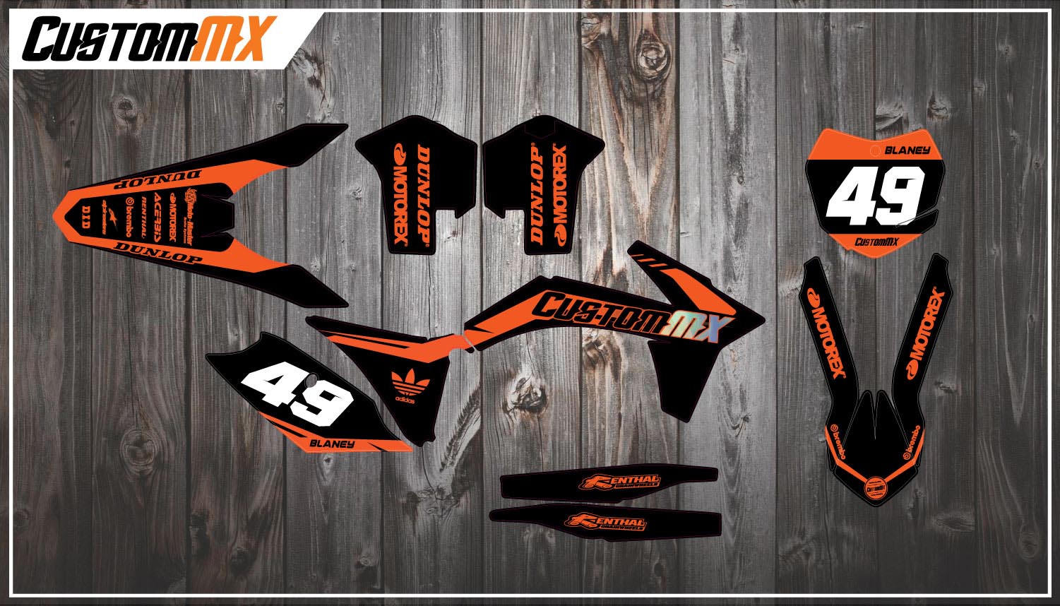 ProStock ’16 FLUORESCENT ORANGE SERIES – KTM SX/SXF Graphics Kit – Custom MX – The Home Of Semi ...
