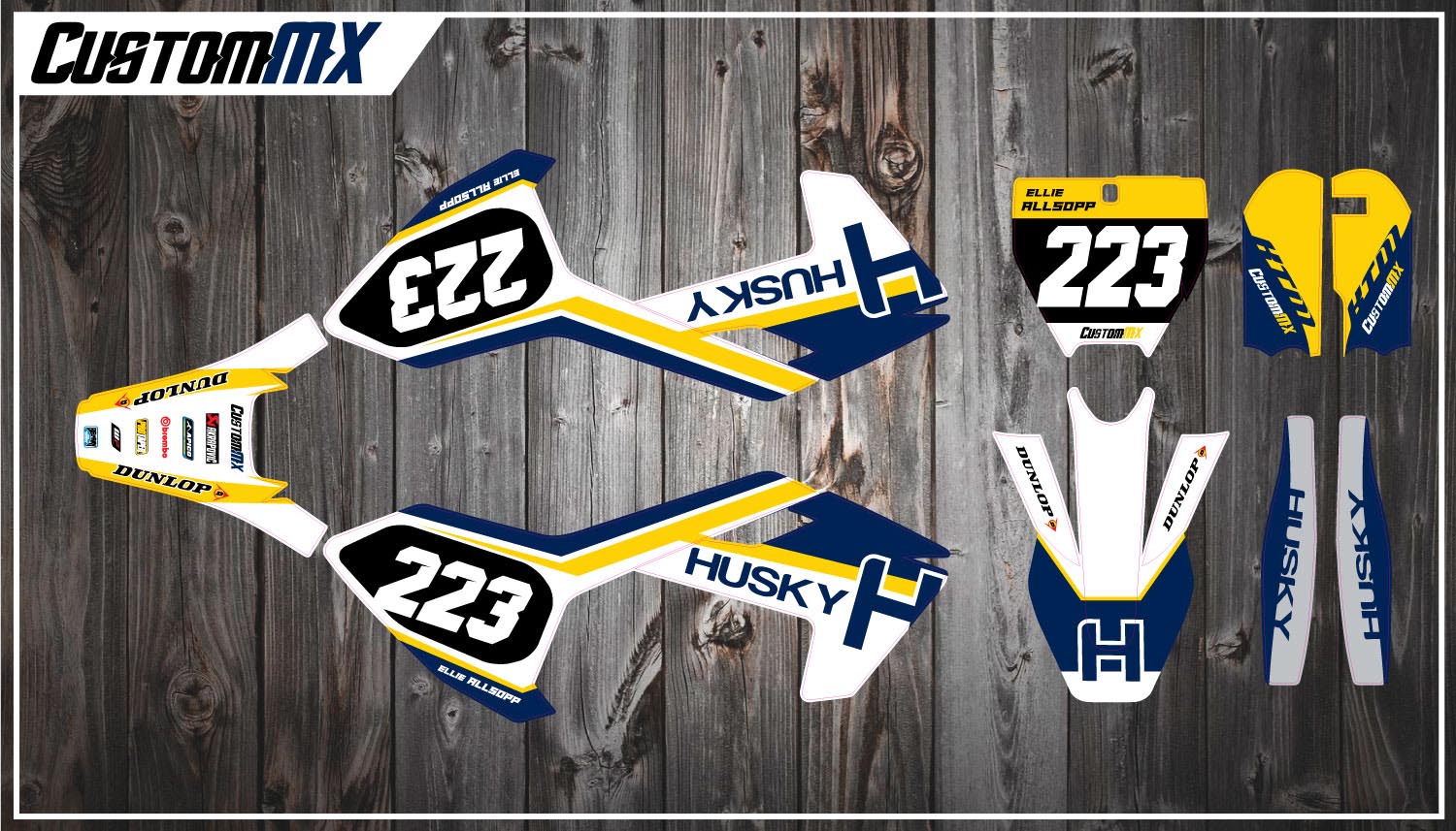 Prostock ’17 Series – TC50 TC65 Husqvarna Number Panels – Custom MX ...