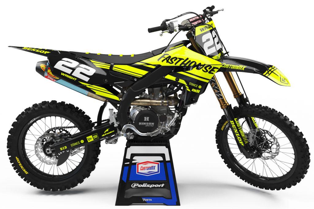 SPLIT Series (Black/Fluorescent Yellow) – Yamaha YZ/YZF/WR Graphics Kit ...