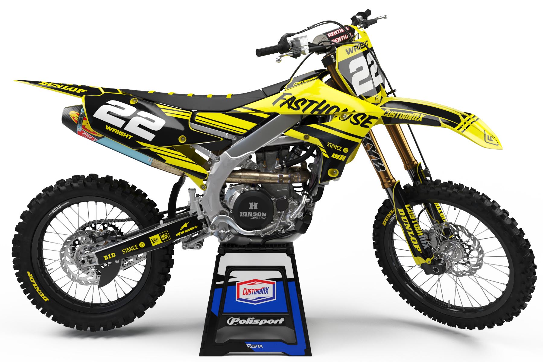 SPLIT Series (Black/Yellow) – Yamaha YZ/YZF/WR Graphics Kit – Custom MX ...