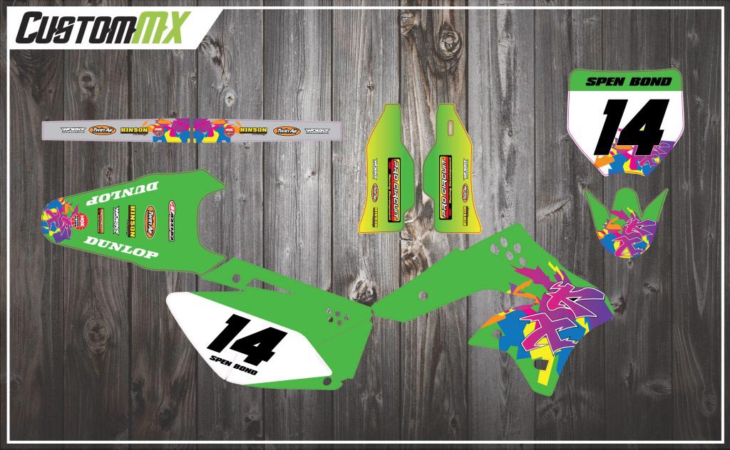 Retro – Kawasaki KX/KXF Graphics Kit – Custom MX – The Home Of Semi ...