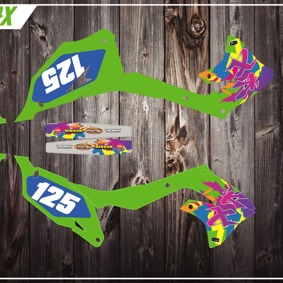 Retro – Kawasaki KX/KXF Graphics Kit – Custom MX – The Home Of Semi ...