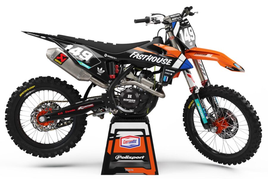 GoBlack Series (w/ Fasthouse) – KTM SX/SXF/EXC/EXC-F Graphics Kit ...