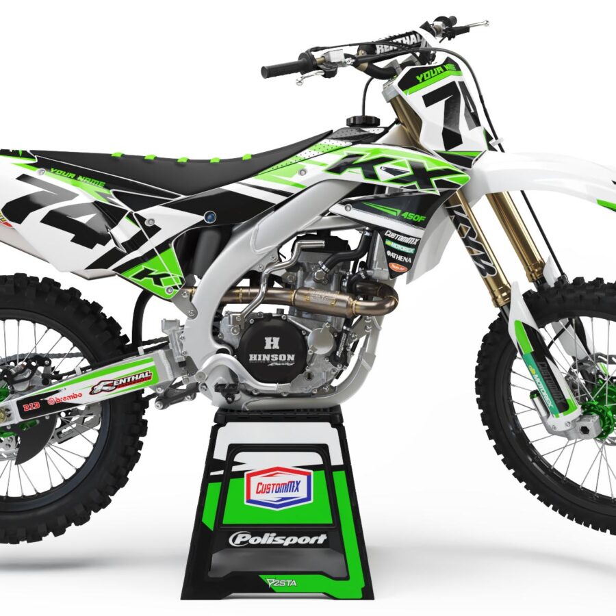 Rage Series (Nardo Grey) – Kawasaki KX/KXF Graphics Kit – Custom MX ...