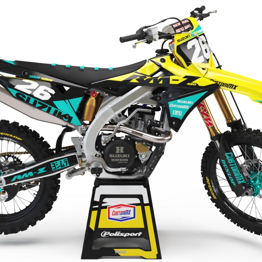 EDGE (Blue) Series – Suzuki RM / RMZ Graphics Kit – Custom MX – The ...