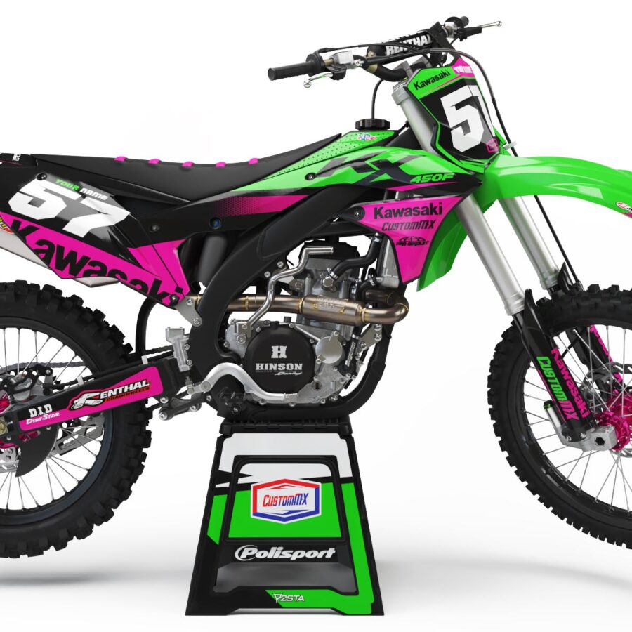 Edge (Teal) Series – Kawasaki KX/KXF Graphics Kit – Custom MX – The ...