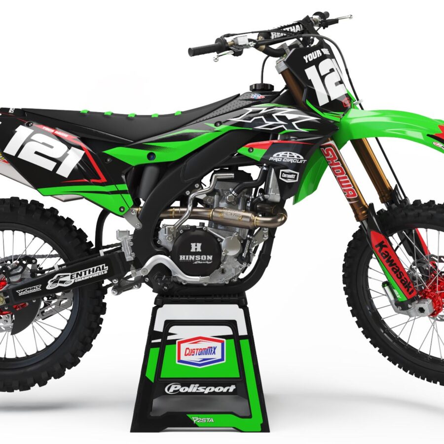 Edge (White) Series – Kawasaki KX/KXF Graphics Kit – Custom MX – The ...