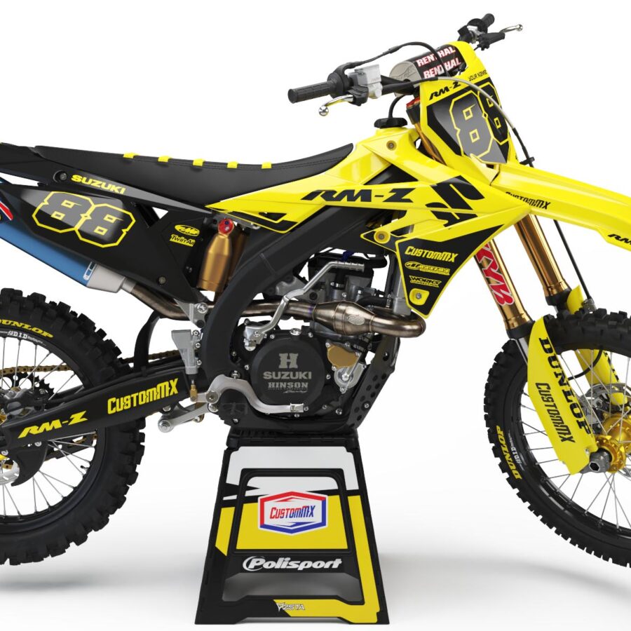 Simple (Teal) Series – Suzuki RM / RMZ Graphics Kit – Custom MX – The ...