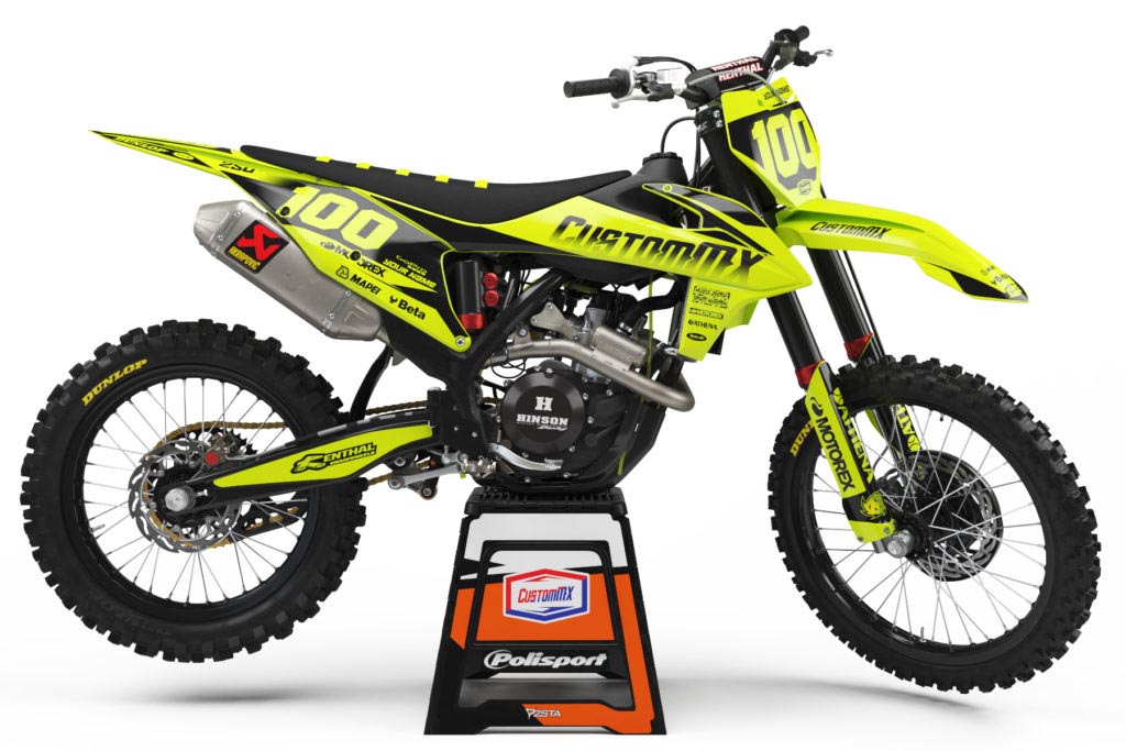 Bullet (Fluoro Yellow) – KTM SX/SXF/EXC/EXC-F Graphics Kit – Custom MX ...