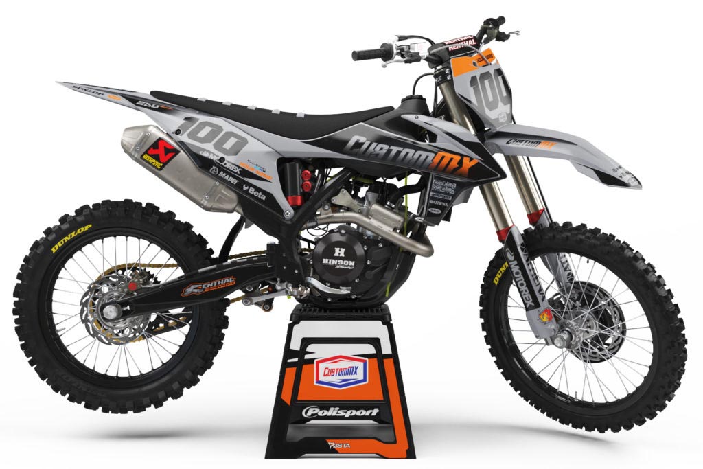 Bullet (Light Grey) – KTM SX/SXF/EXC/EXC-F Graphics Kit – Custom MX ...