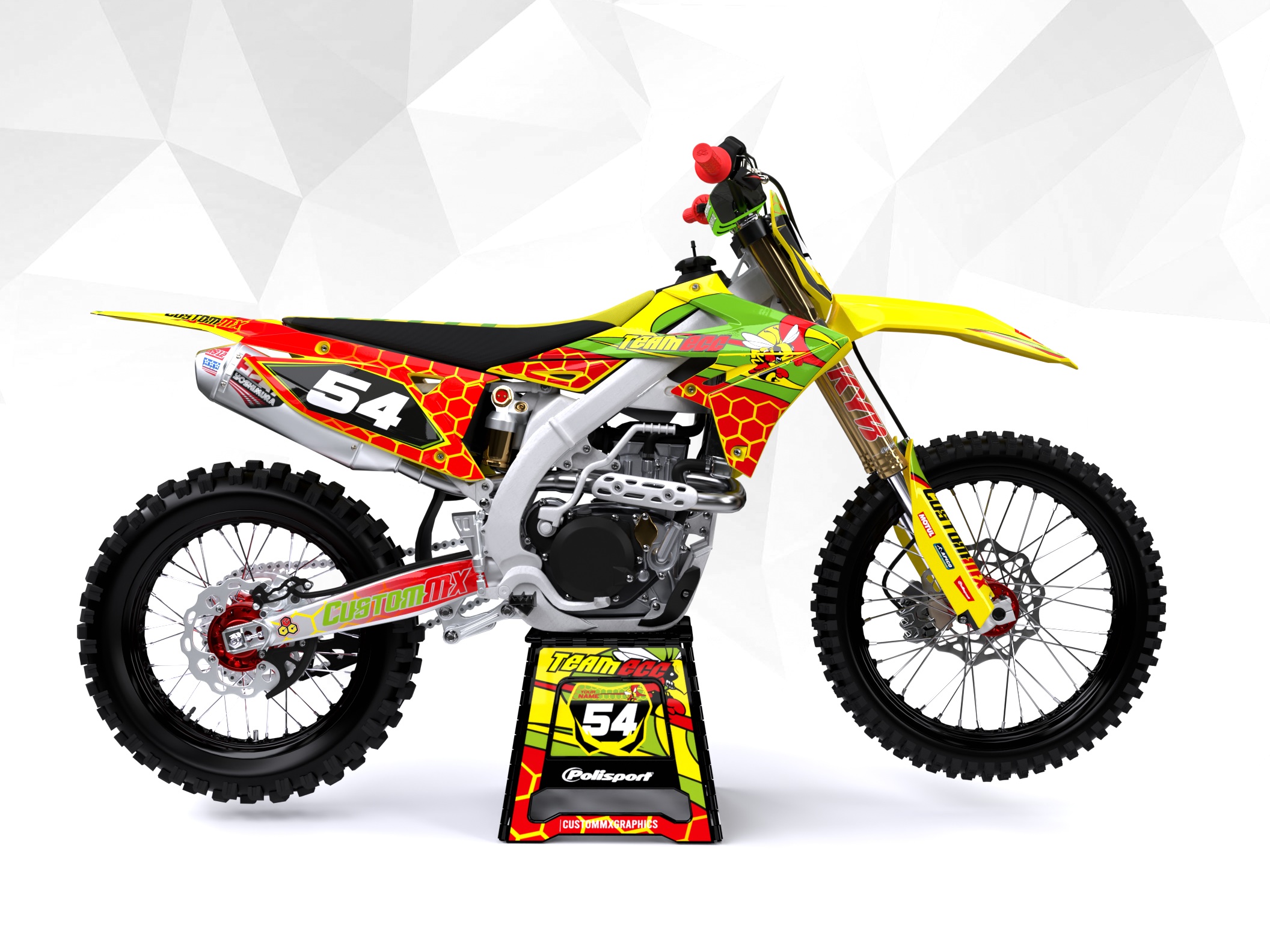 Retro (ECC) Series – Suzuki RM / RMZ Graphics Kit – Custom MX – The ...
