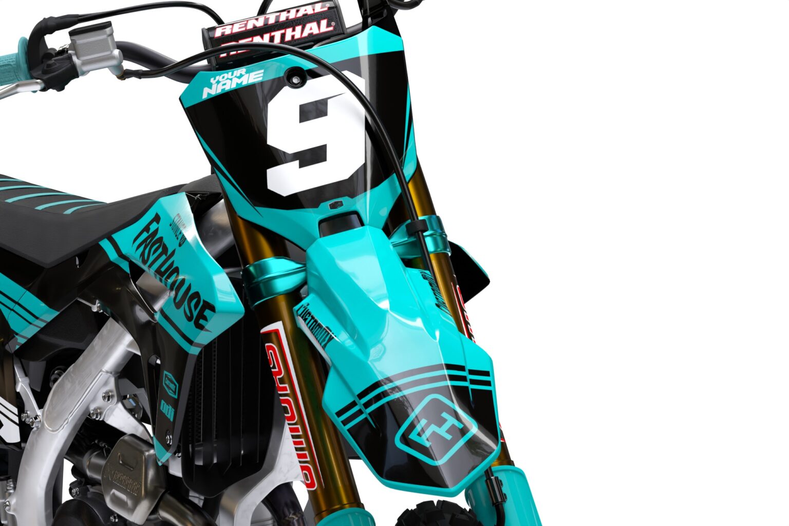 Split Series (Teal) – Honda CR / CRF Graphics Kit – Custom MX – The ...