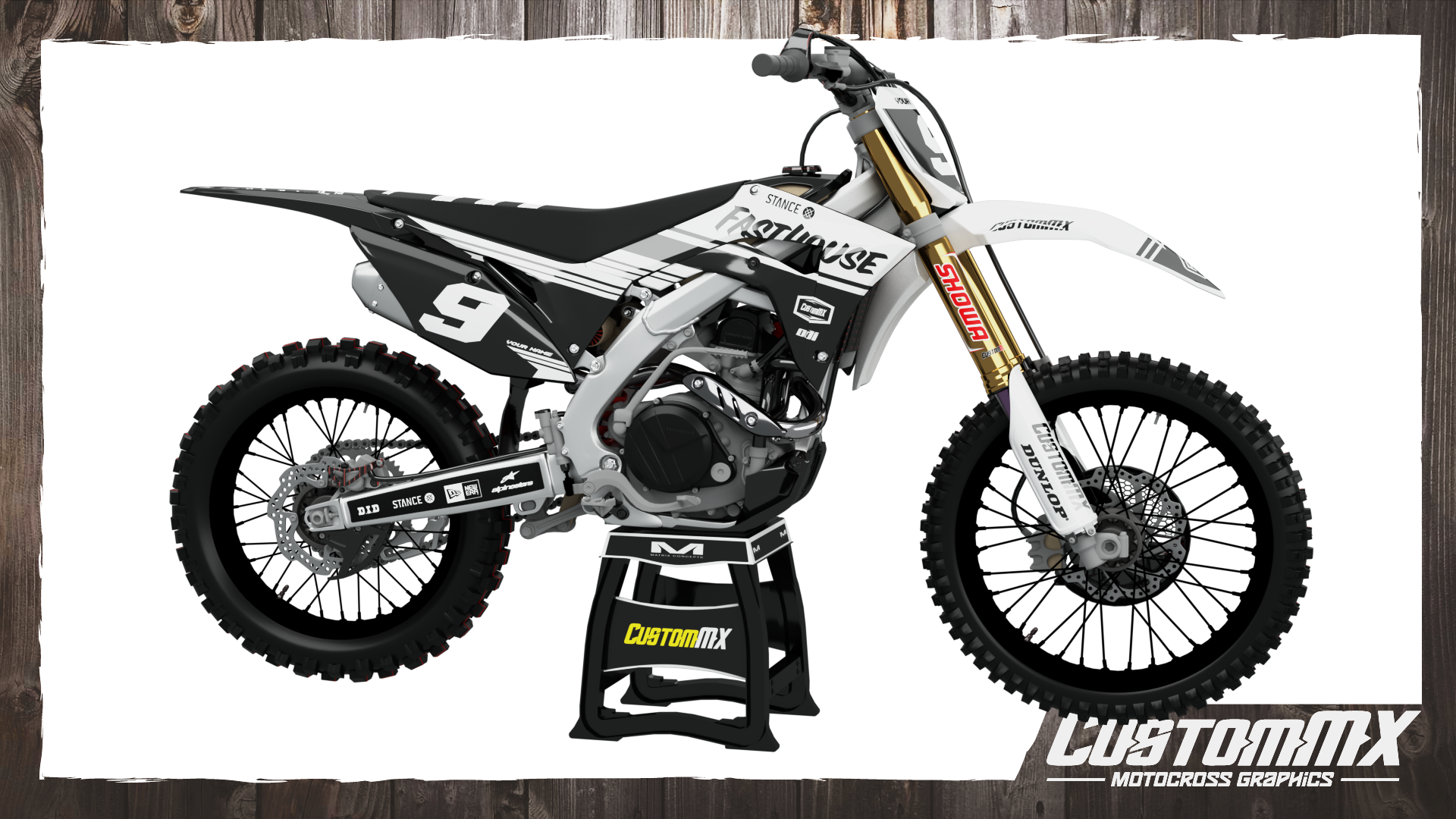 Split Series (White) – Honda CR / CRF Graphics Kit – Custom MX – The ...