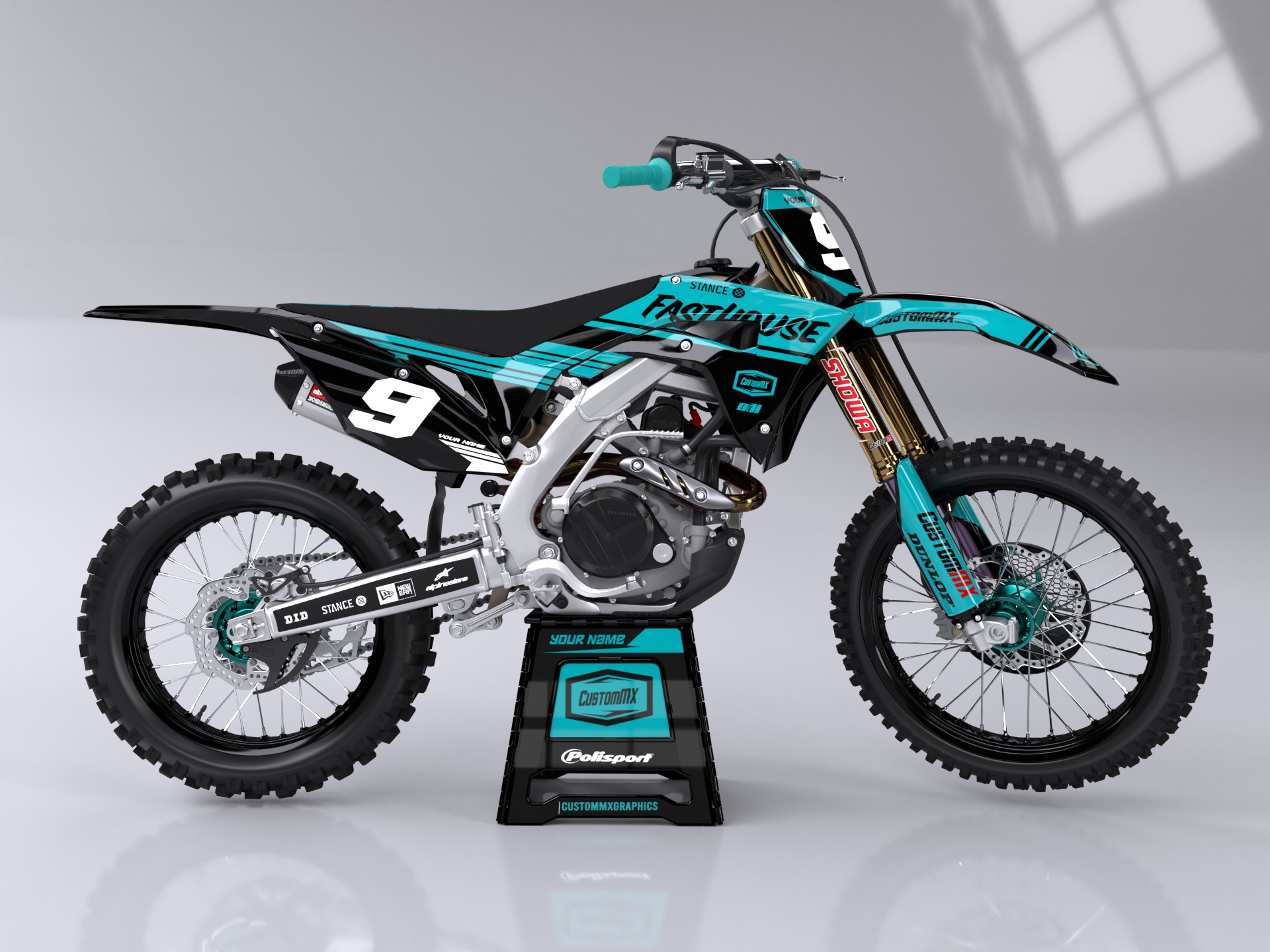 Split Series (Teal) – Honda CR / CRF Graphics Kit – Custom MX – The ...