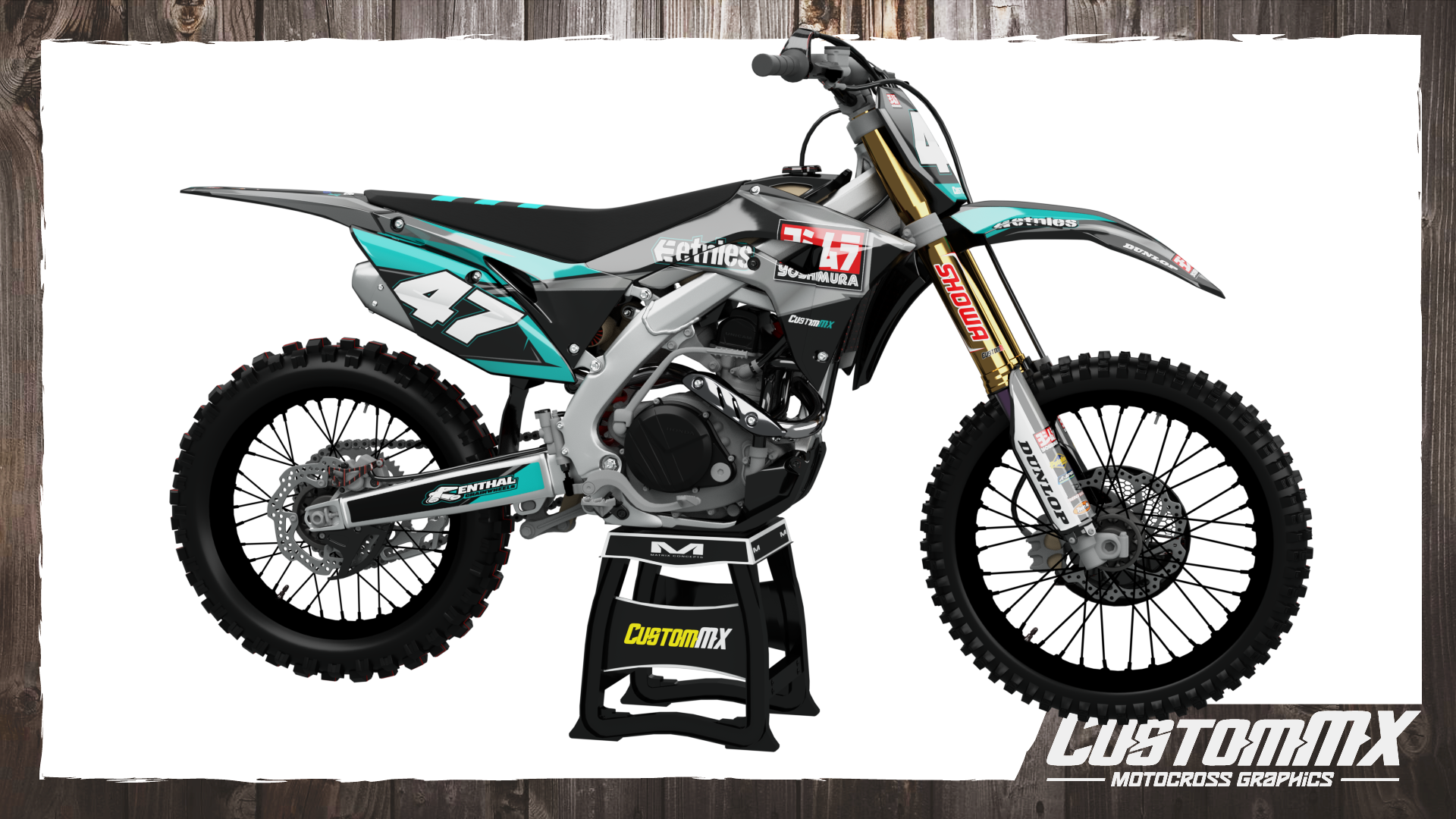 Screech (Teal) Series – Honda CR / CRF Graphics Kit – Custom MX – The ...