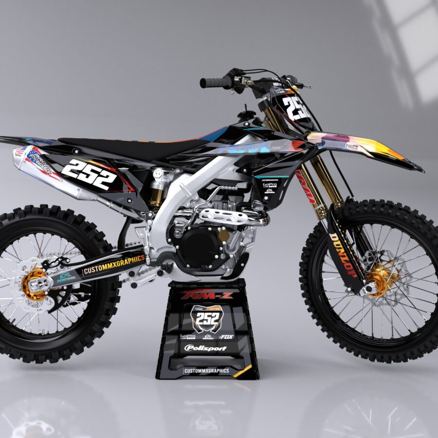 Flash (Teal) Series – Suzuki RM / RMZ Graphics Kit – Custom MX – The ...