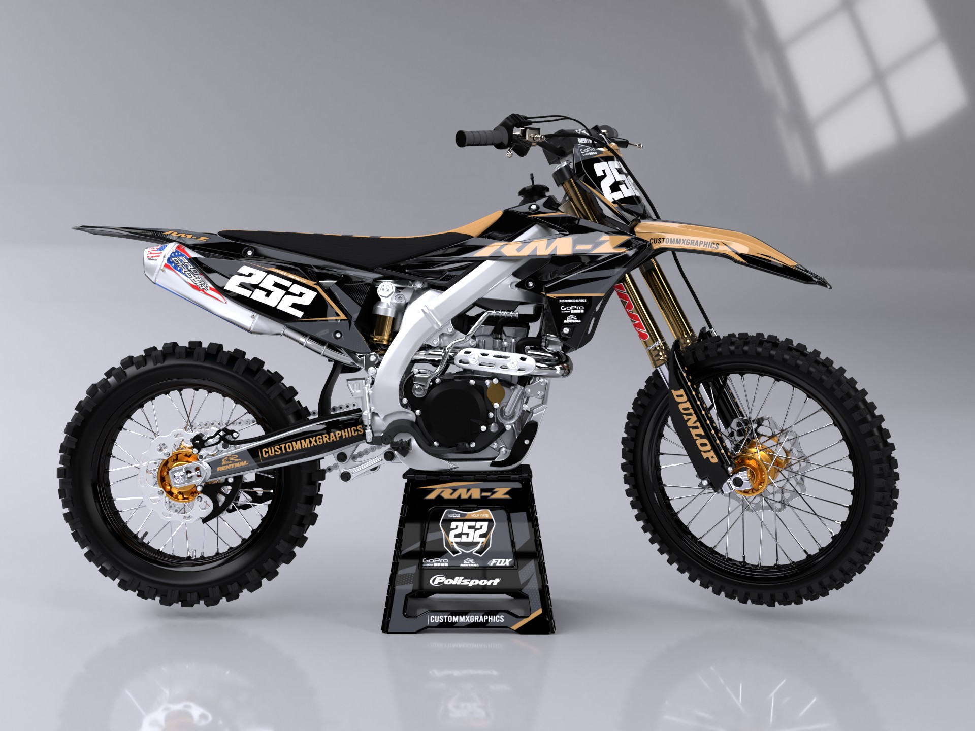 Beasty (SAND) Series – Suzuki RM / RMZ Graphics Kit – Custom MX – The ...