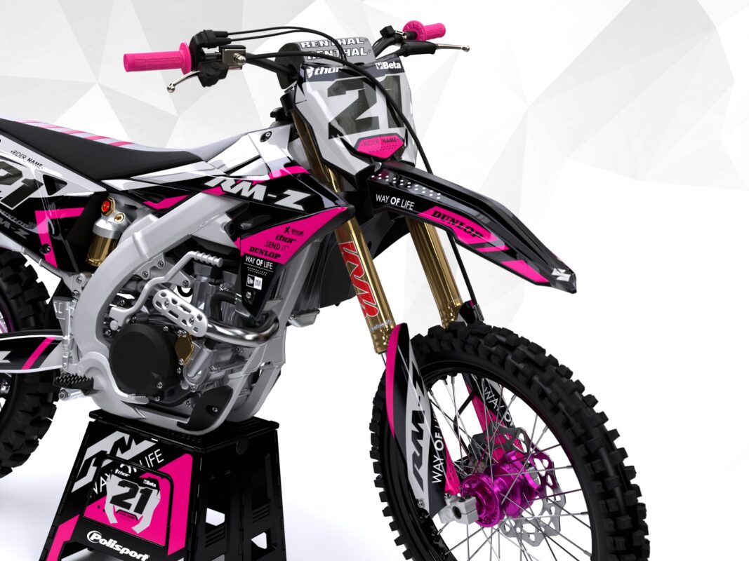 Enigma (Magenta) Series – Suzuki RM / RMZ Graphics Kit – Custom MX ...