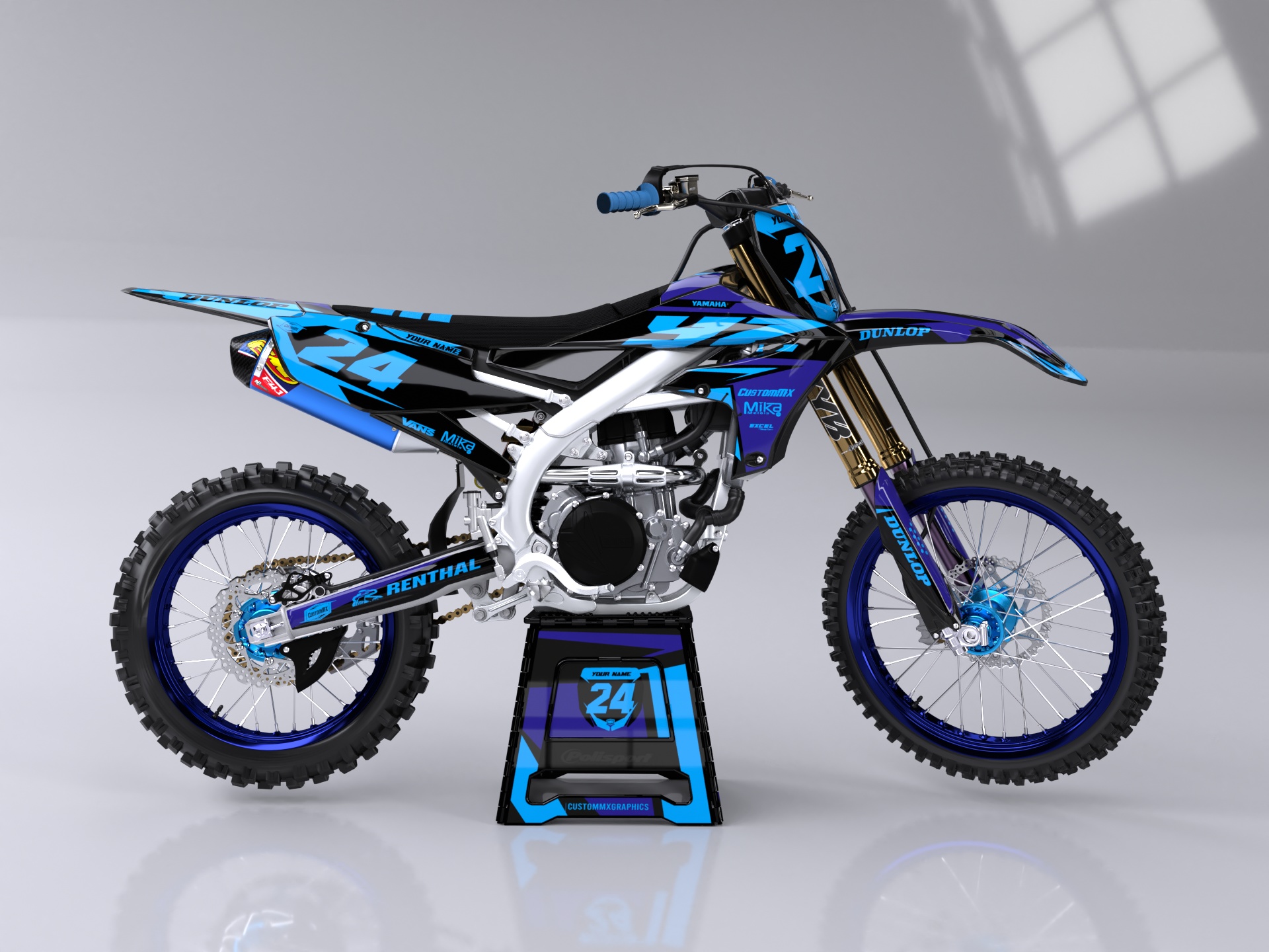 Enrage(BL/BK) Series – Yamaha YZ/YZF/WR Graphics Kit – Custom MX – The ...