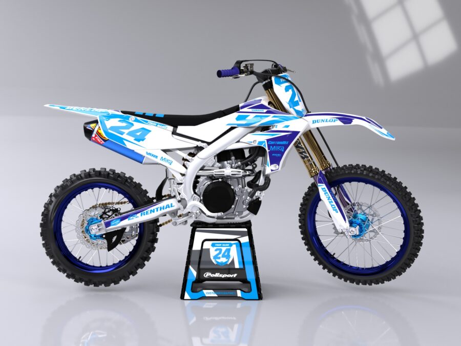 Enrage(BL/WH) Series – Yamaha YZ/YZF/WR Graphics Kit – Custom MX – The ...