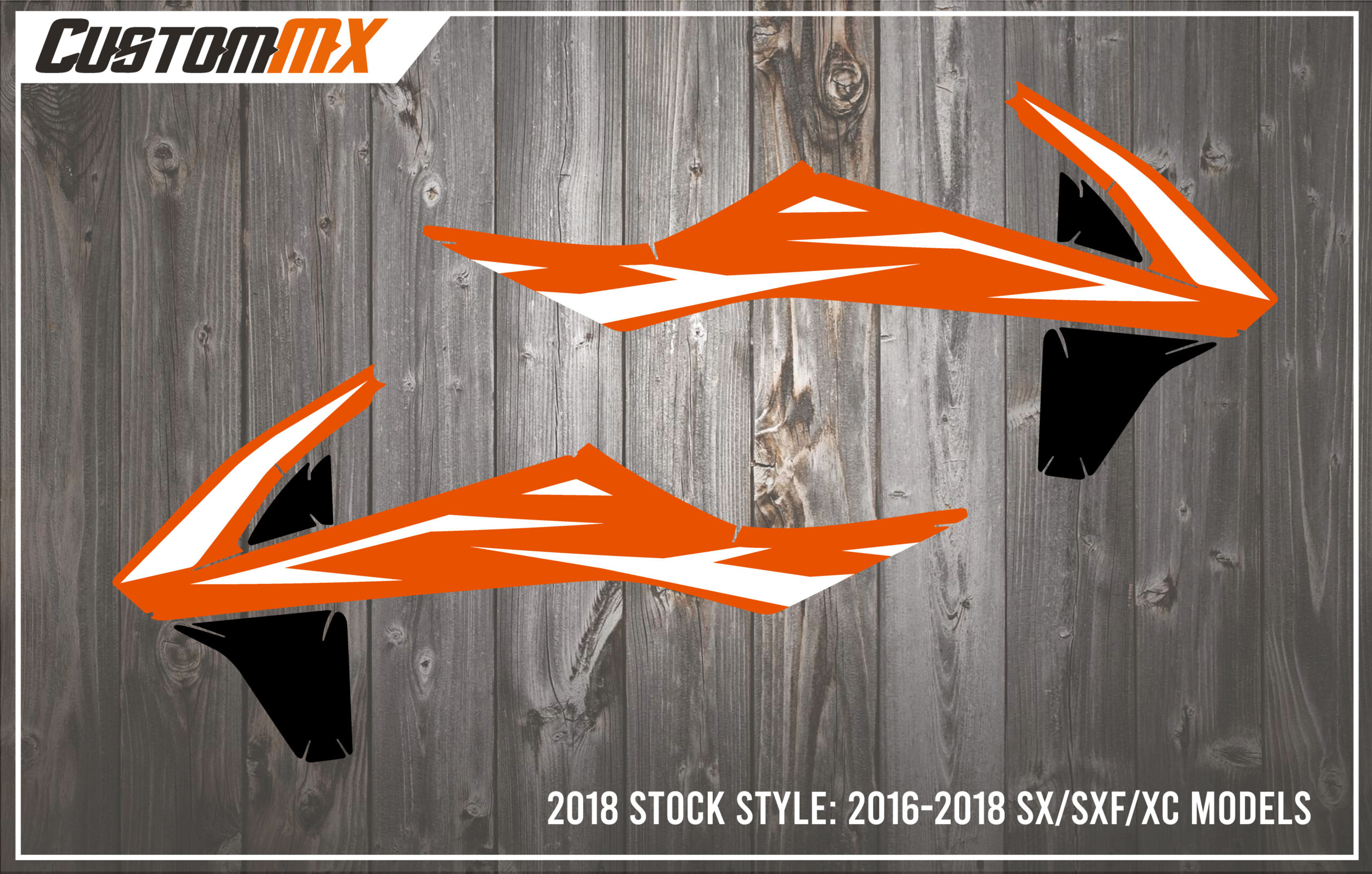 Rad Panel Graphics – KTM SX/SXF/EXC/XC 2018 MX Stock Style – Custom MX ...