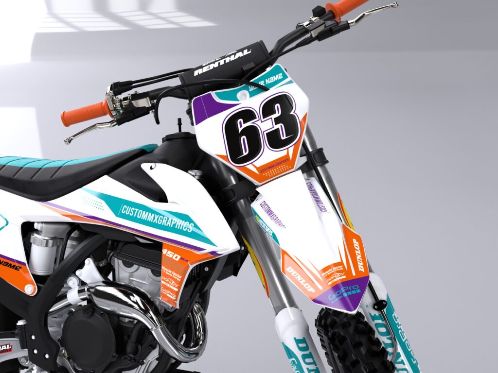 Compression(Teal/Purple) SERIES – KTM SX/SXF/EXC/EXC-F Graphics Kit ...
