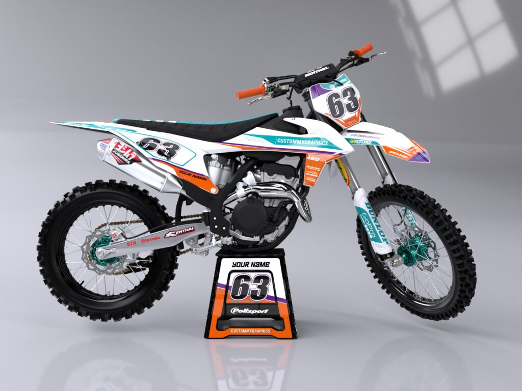 Compression(Teal/Purple) SERIES – KTM SX/SXF/EXC/EXC-F Graphics Kit ...