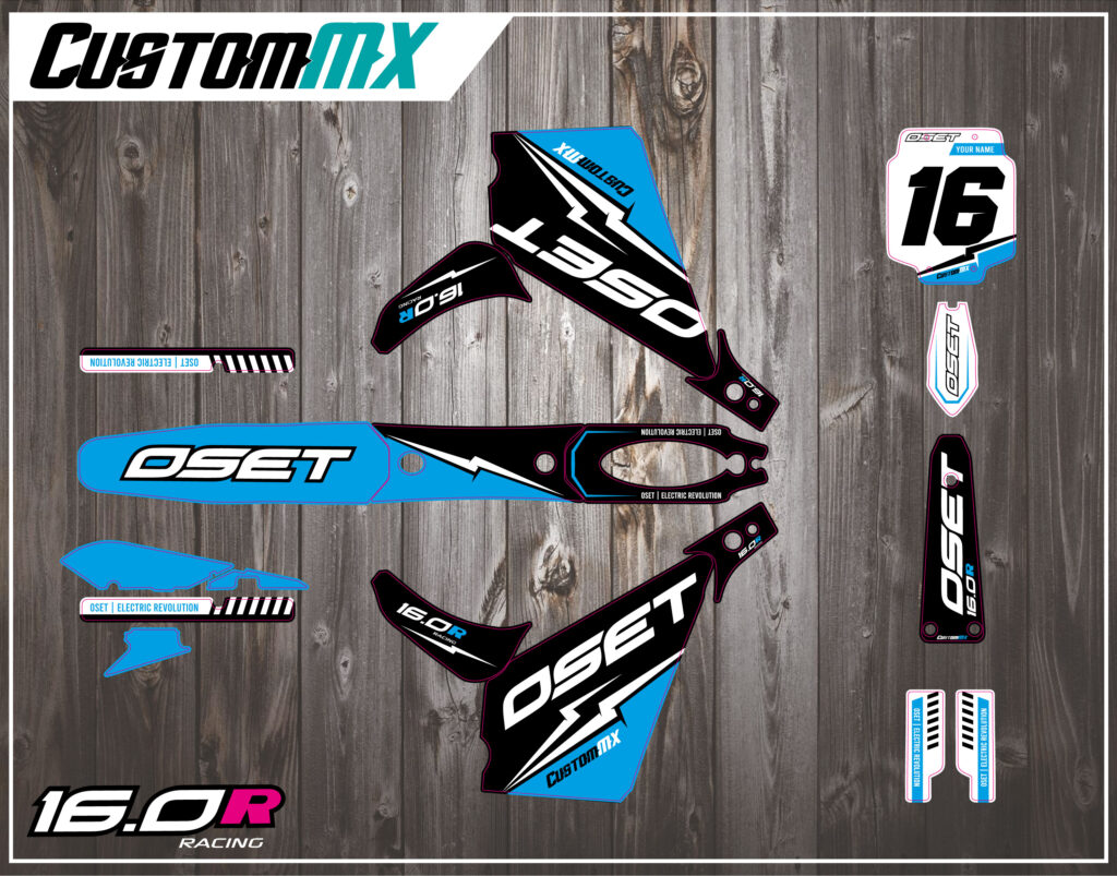 OSET 16.0 GRAPHICS KIT DECALS ELECTRIC BIKE – Custom MX – The Home Of ...