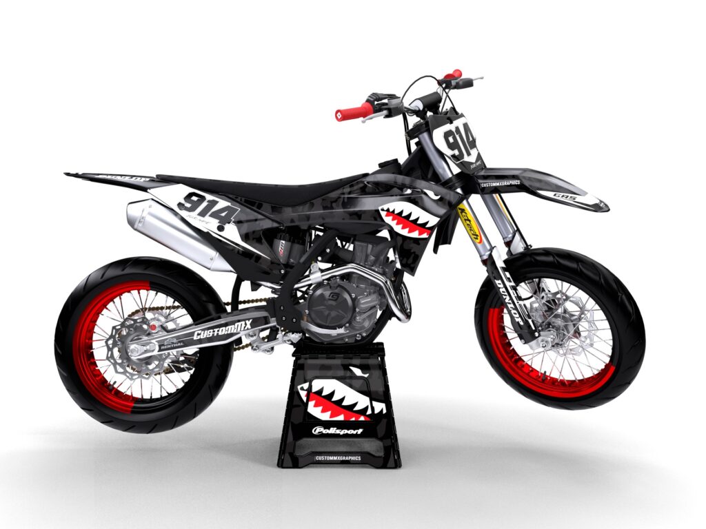 Bomber(Dark) Series – Gas Gas MC / EC Graphics Kit – Custom MX – The ...