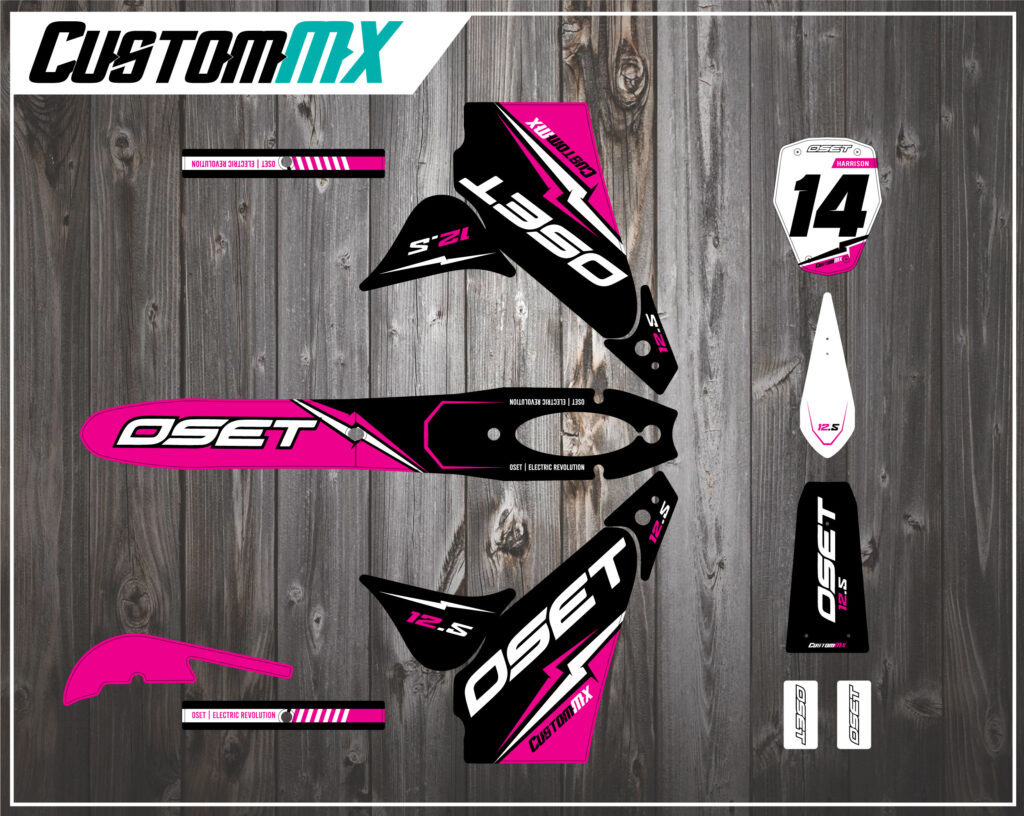 OSET 12.5 GRAPHICS KIT DECALS ELECTRIC BIKE – Custom MX – The Home Of ...