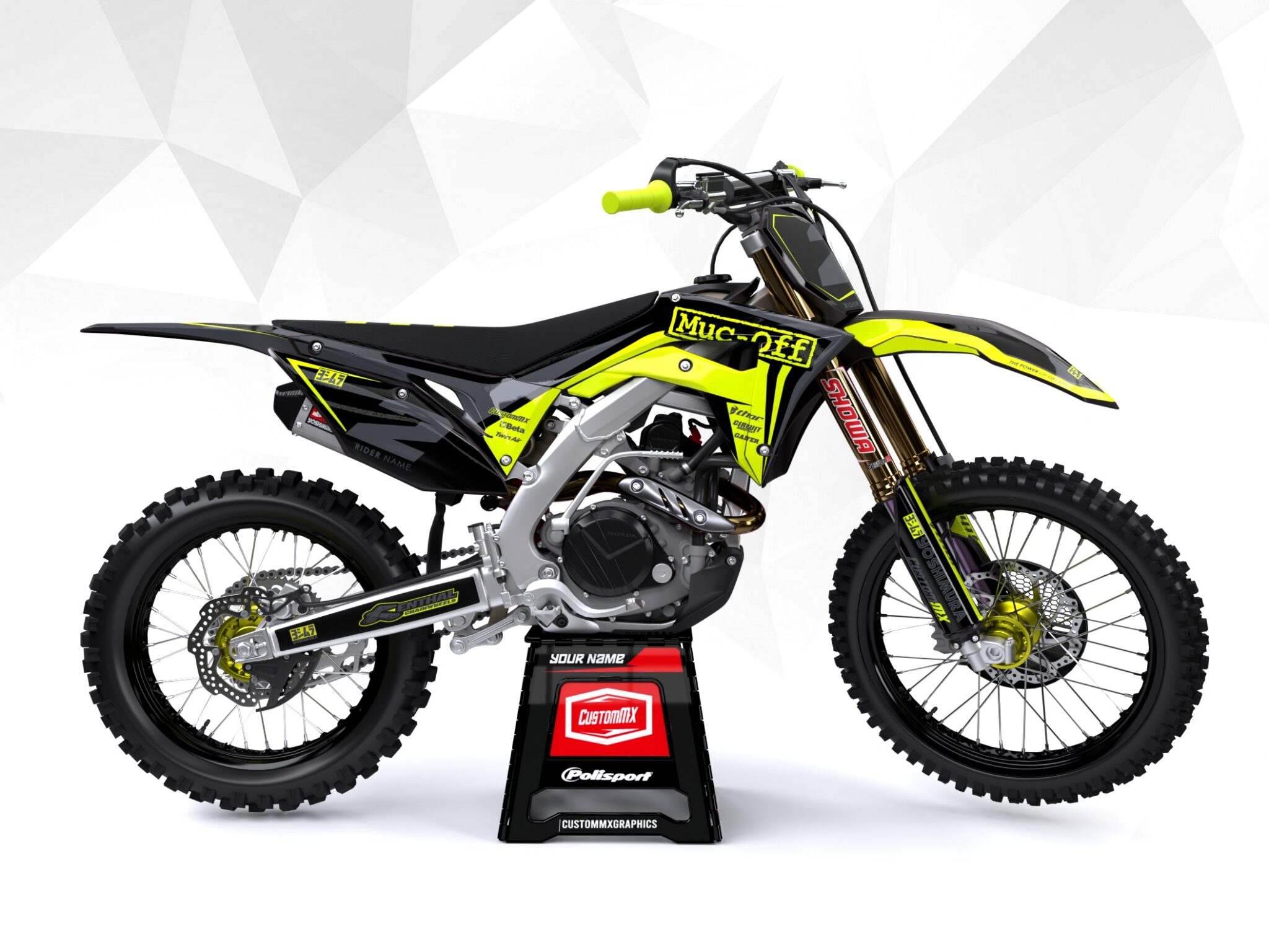 Lightning(FLUORO) Series – Honda CR / CRF Graphics Kit – Custom MX ...