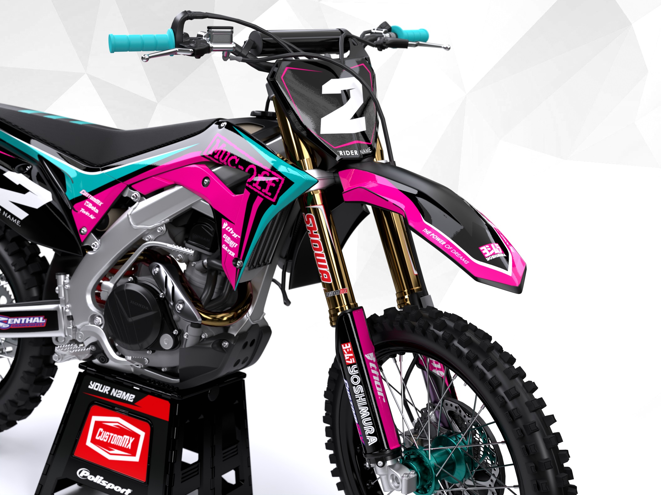 LightningMGTL Series – Honda CR / CRF Graphics Kit – Custom MX – The ...