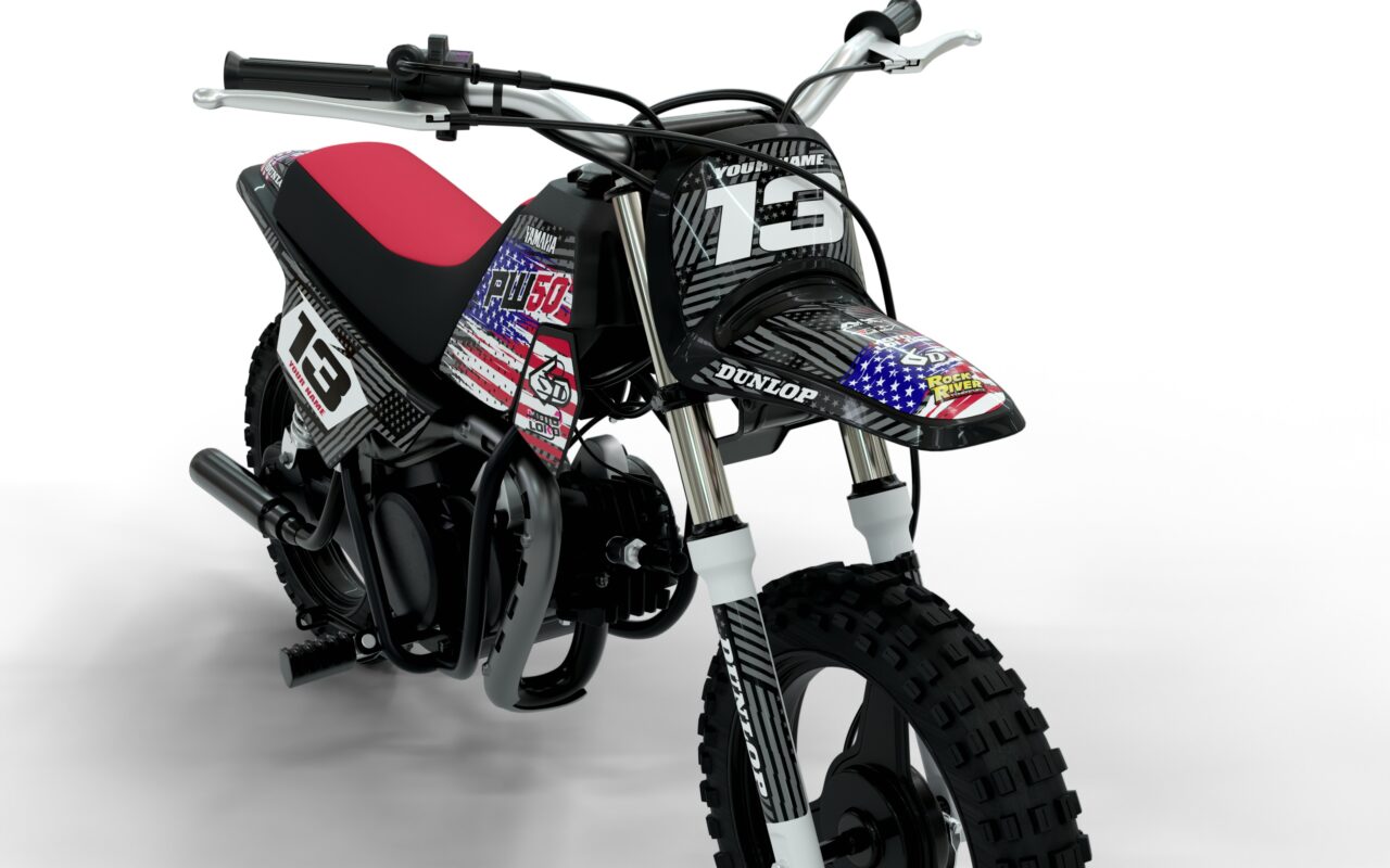 PW50 Americana-GRAPHIC KIT 1981-2023 PEEWEE PW 50 GRAPHICS DECAL KIT ...