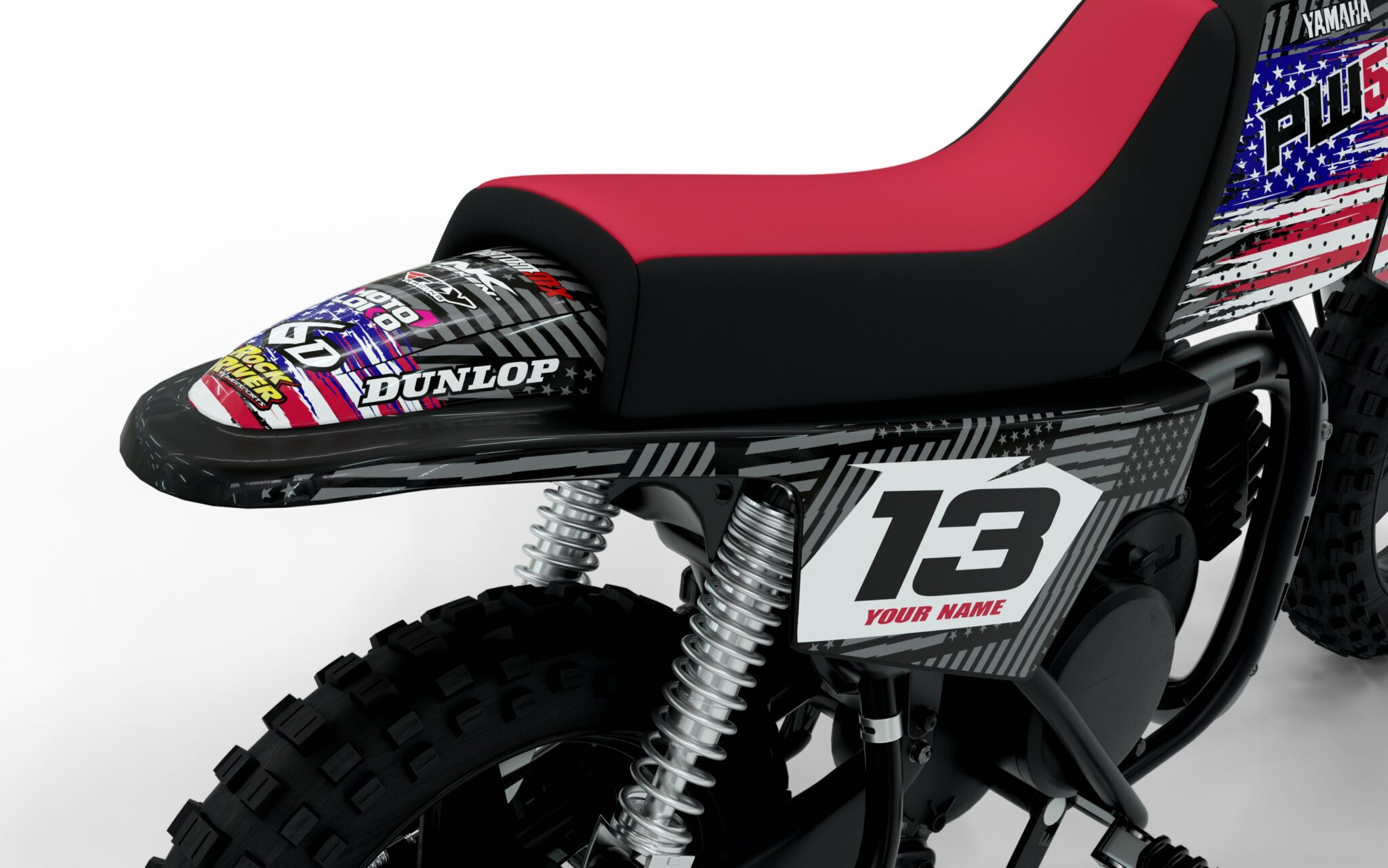 PW50 Americana-GRAPHIC KIT 1981-2023 PEEWEE PW 50 GRAPHICS DECAL KIT ...